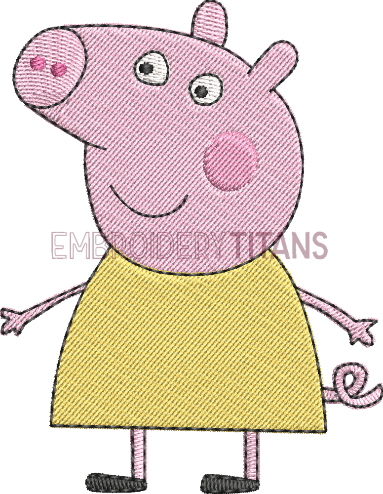 Chloé Pig Peppa Pig Free Machine Embroidery Design Download in PES, JEF ...